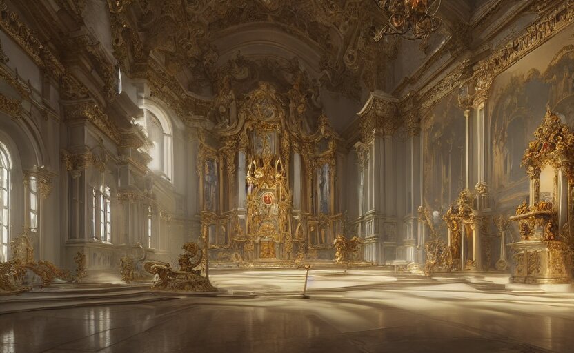 Lexica - A beautiful rococo chapel, in the center is a gorgeous massive ...