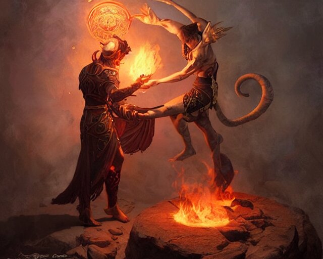 Lexica - Handsome tattooed gym fire mage firebreath magic spell vfx ...