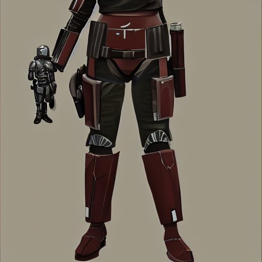 Lexica - Thicc female mandalorian, art station concept art, 4 k