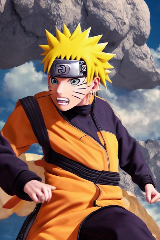 Lexica - Hyperrealistic photography of Naruto Uzumaki style of Gal ...