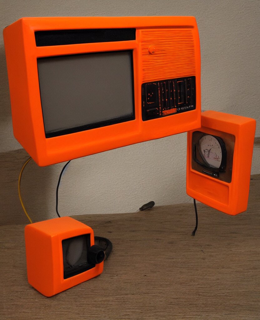Lexica - Orange vintage crt monitor
