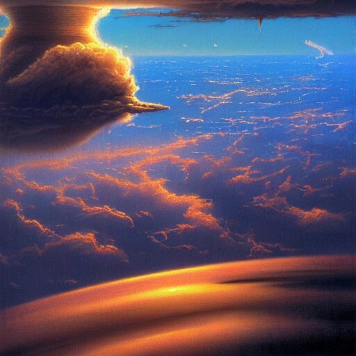 Lexica - Cinematic view of a science - fiction cloudscape, surreal ...