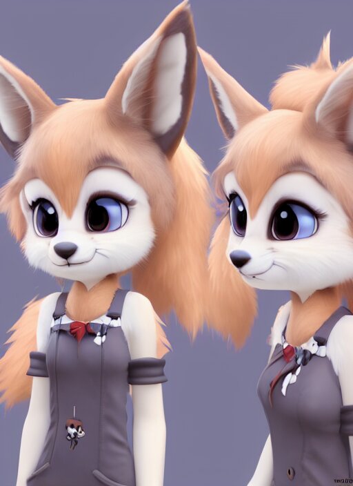 Lexica - Female furry mini cute style, character adoptable, highly ...