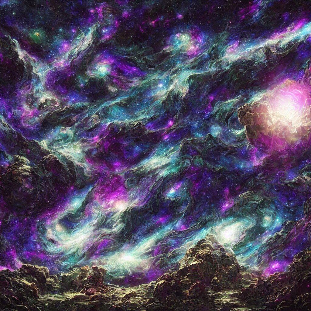 Lexica - Cosmic wawes in galaxy 🌌, starry night, trending on artstation ...