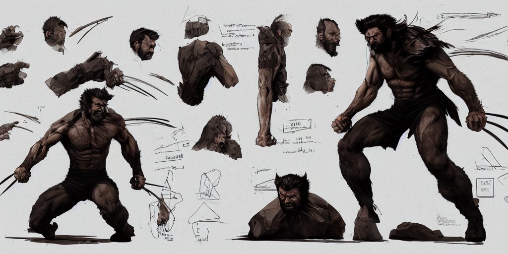Lexica - The wolverine, character sheet, concept design, contrast, kim ...