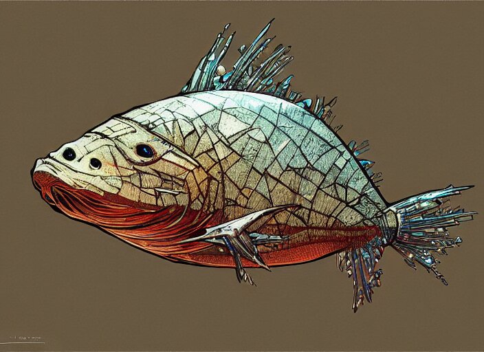 Lexica - Dramatic art - portrait of a armored cavefish fish from ...