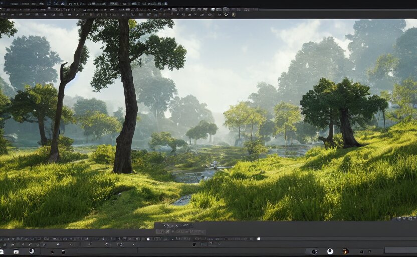 beautiful landscape, Unreal Engine 5, RTX, AAA Game, Detailed 3D ...