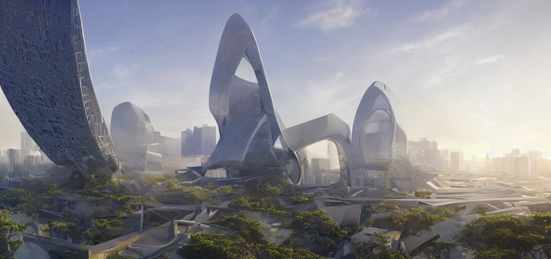 Lexica - Highly detailed futuristic architecture by I. M. Pei ...