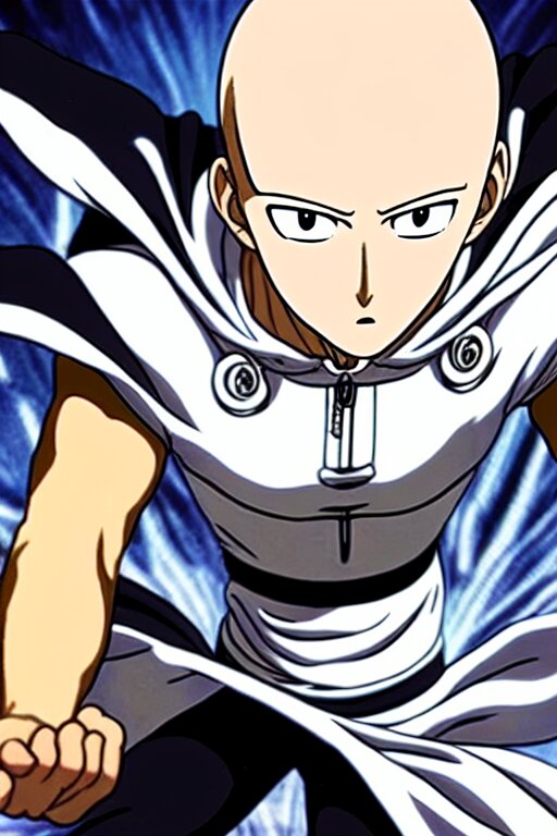 Lexica - Baker saitama one punch man, cooking french bread, anime artwork