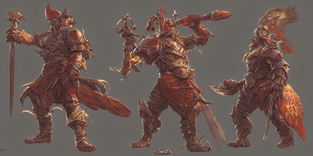 Lexica - Warrior enemy character design. idle and attack. pc game. 2 d ...