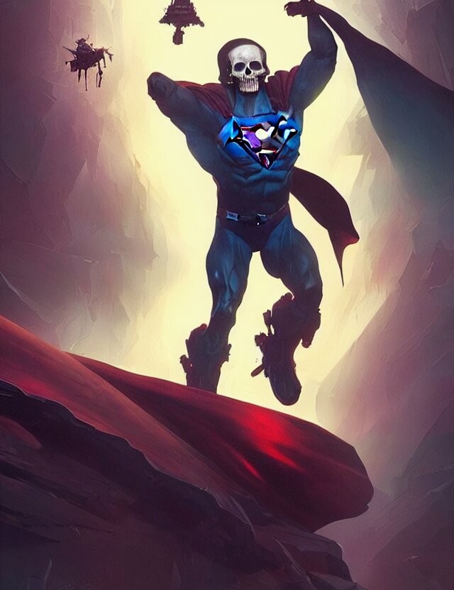 Lexica - Dead skull superman, award - winning realistic sci - fi ...