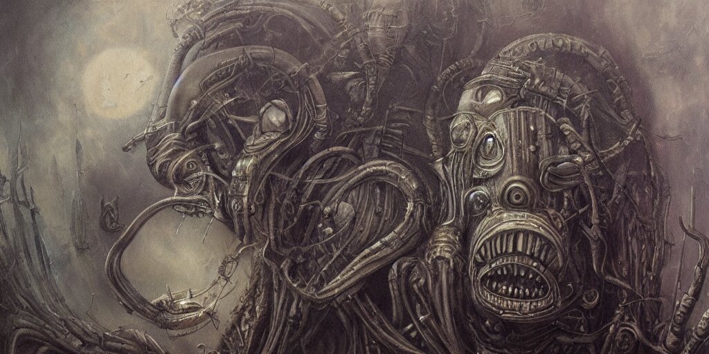 Lexica - A foggy highly detailed oil painting of a aetherpunk god by h ...