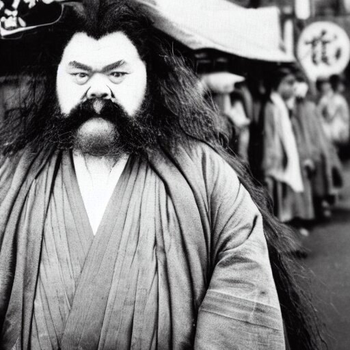 Lexica - Portrait of Hagrid as a 19th century Japanese trader at a ...