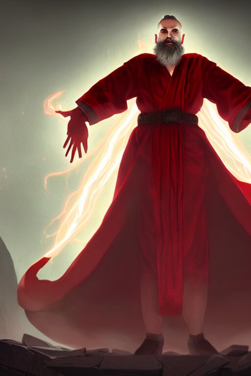 Lexica - Evil male sorcerer, library background, the room filled with ...