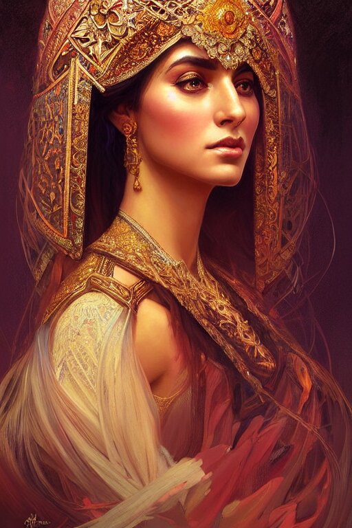 Lexica - Beautiful portrait of a persian princess who is an architect ...