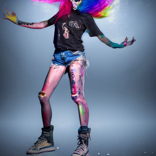 Lexica - Full body pose, hyperrealistic photograph of a grungy skull ...