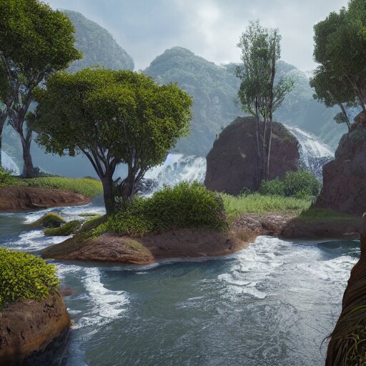 Lexica - Landscape, Unreal Engine 5, RTX, Cinema4D, AAA Game
