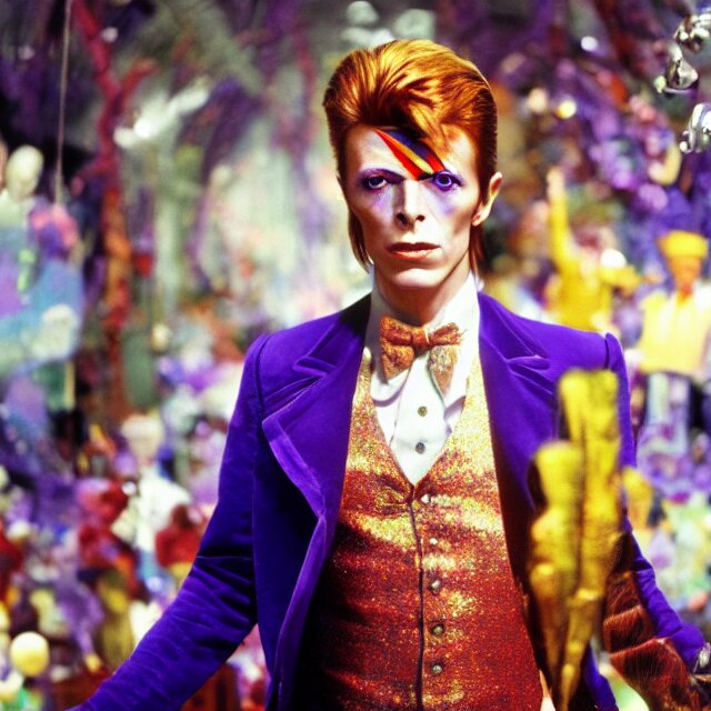 Lexica - Stunning awe inspiring portrait of david bowie playing willy ...