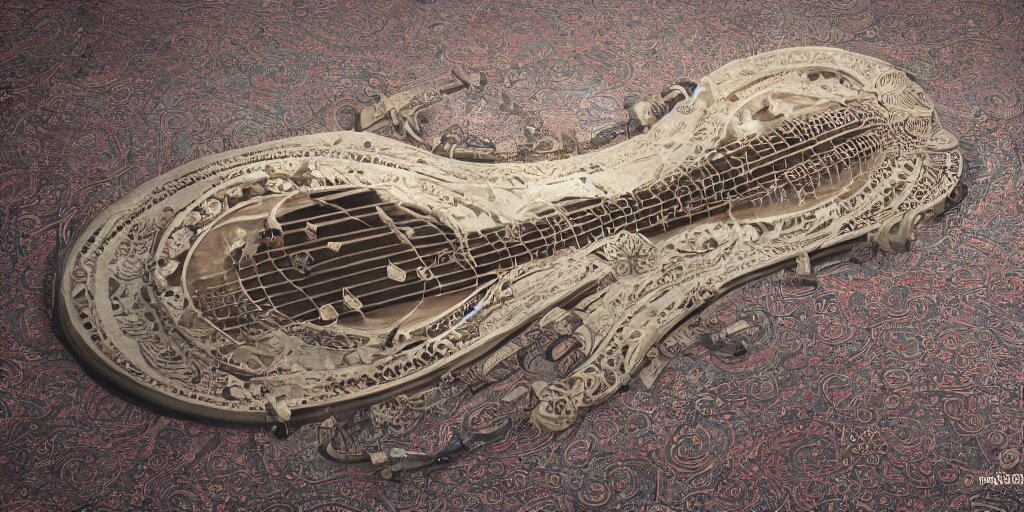Lexica - Indian sitar, masterpiece. rendered in blender, ultra ...