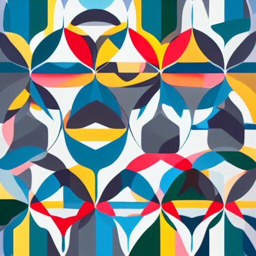 Abstract modern flat design logo of shapes morphing into one ano ...