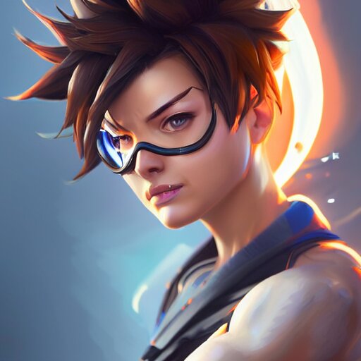Lexica - A highly detailed portait of tracer from overwatch with ...
