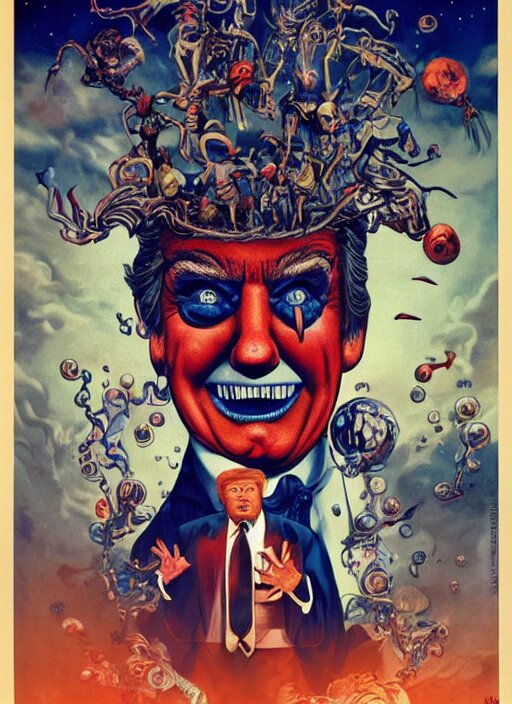 Lexica - Donald trump is a disgusting clown, grotesque, horror, high ...