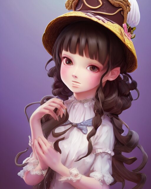 Lexica - A girl as ( fantasy personification of chocolate cupcake ...