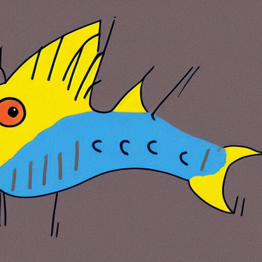 Lexica - A cartoon catfish giving a thumbs up in the style of bojack ...