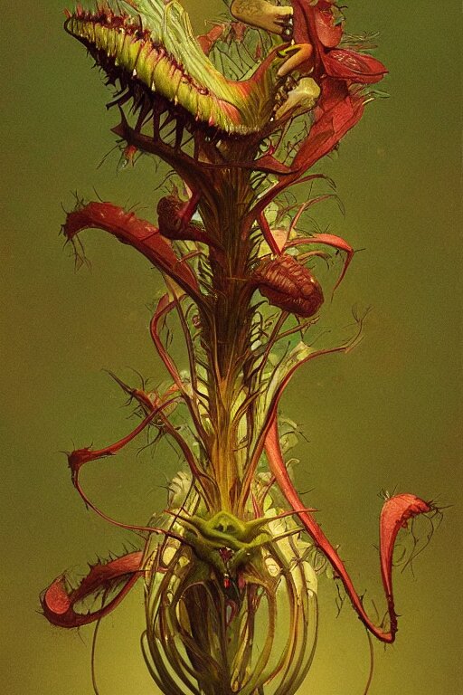 Lexica - Venus flytrap monster, dramatic backlighting, autochrome, high contrast, highly ...