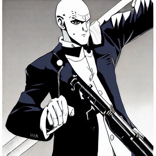 Lexica - The Hitman, manga illustration by Hirohiko Araki, Jojo, Shonen ...