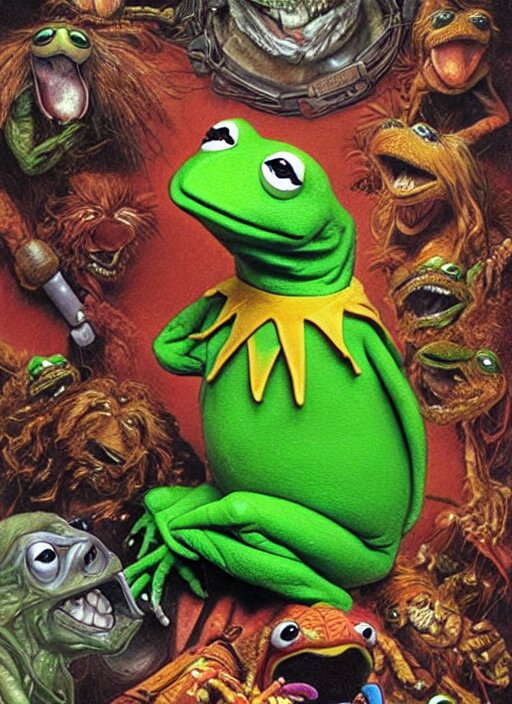 Lexica - Portrait of kermit the frog in critters ( 1 9 8 6 ), highly ...