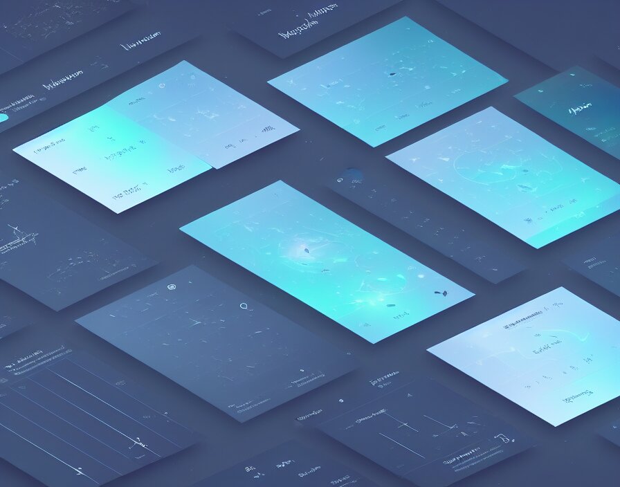 beautiful render of a futuristic canva template for viewing astr ...