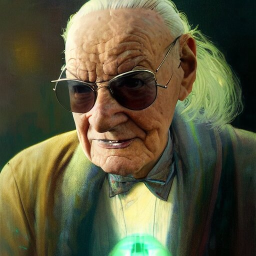 Lexica - Hyperrealist portrait of an ancient old alien man with large ...
