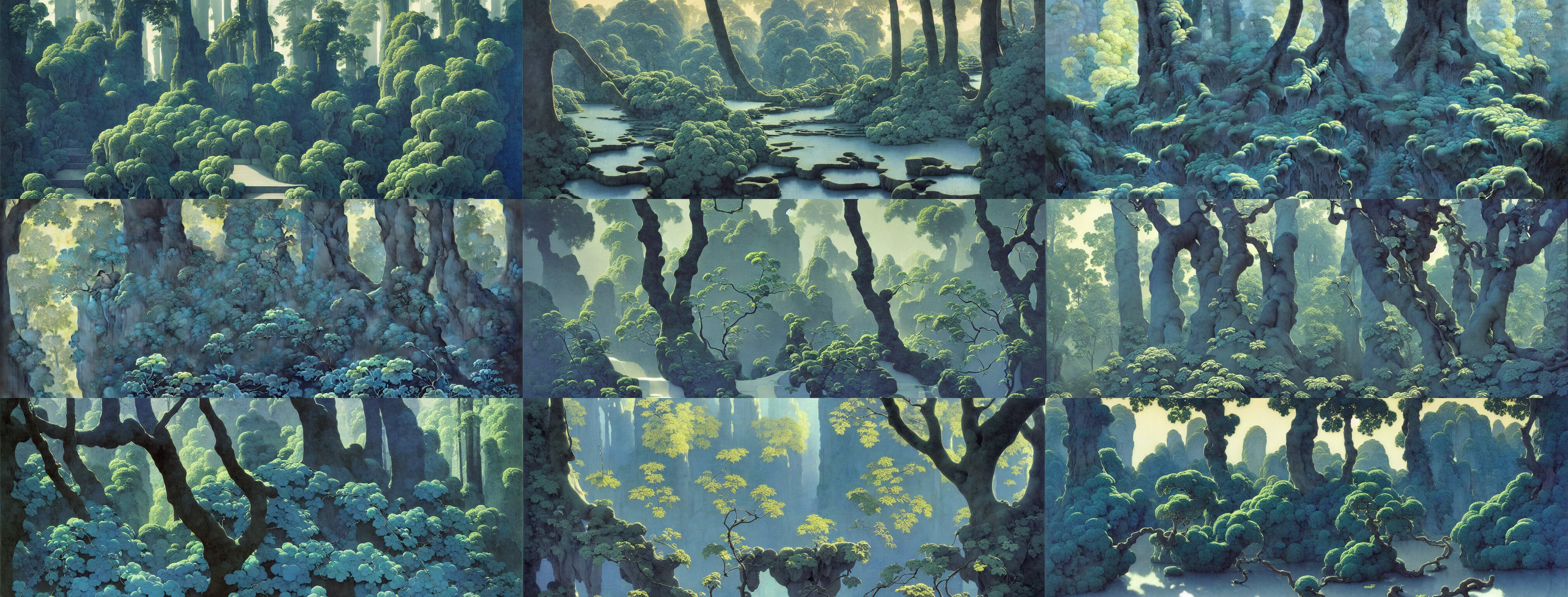 Lexica - A gorgeous painting by barlowe wayne maxfield parrish and ...