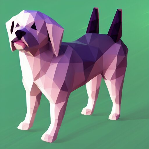 a low poly dog, isometric view, unity game asset, video game - Arthub.ai