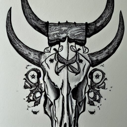 Lexica - Texas Longhorn Skull, skull bone ornately carved with delicate ...