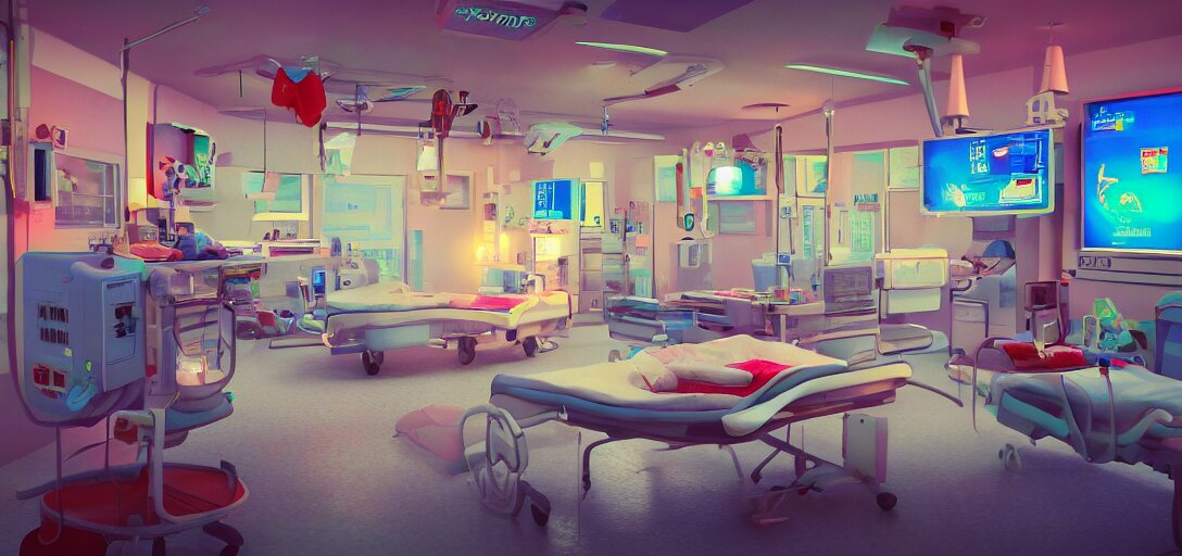 Lexica - Retro hospital, colorful, 8 k photorealistic, hd, high details ...