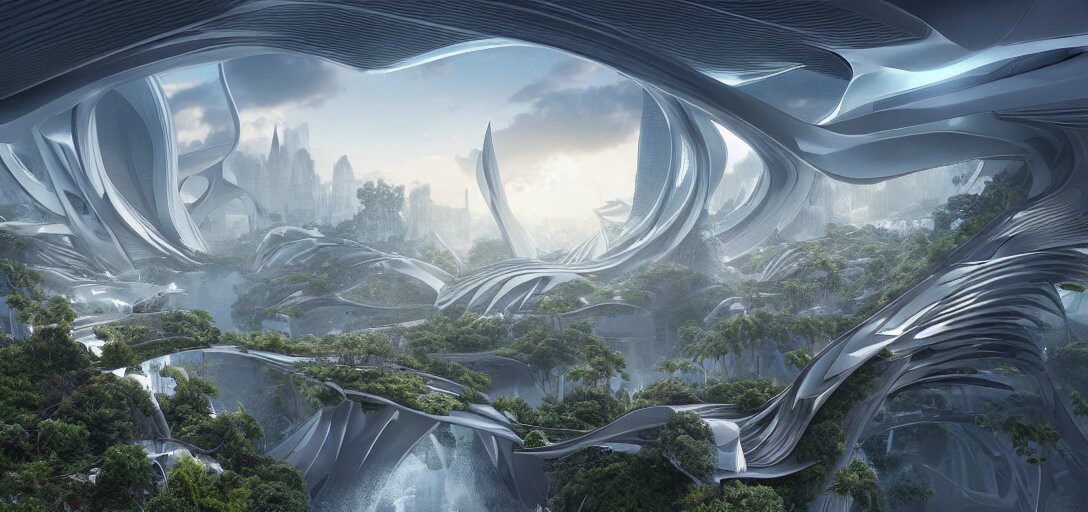 Lexica - Highly detailed futuristic architecture by zaha hadid and ...