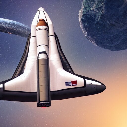Lexica - Retrofuturistic space shuttle, 3 d render, octane, ray tracing ...