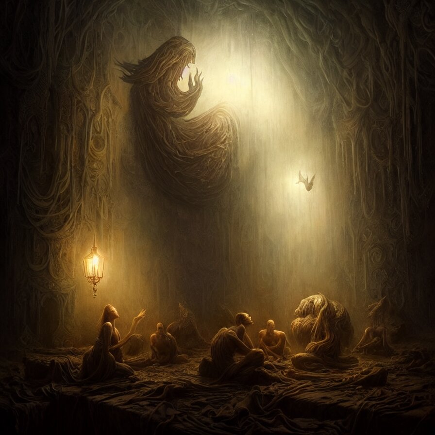 Lexica - Epic professional digital art of hungry god, atmospheric ...