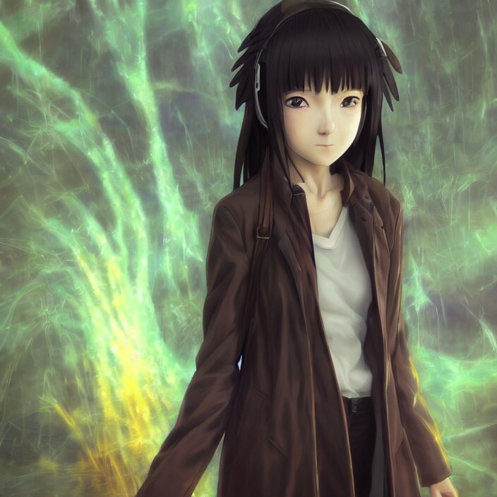 Lexica - Lain iwakura, female anime character, highly detailed ...