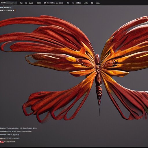 Lexica - A phoenix butterfly with six wings ， trending on art station ...