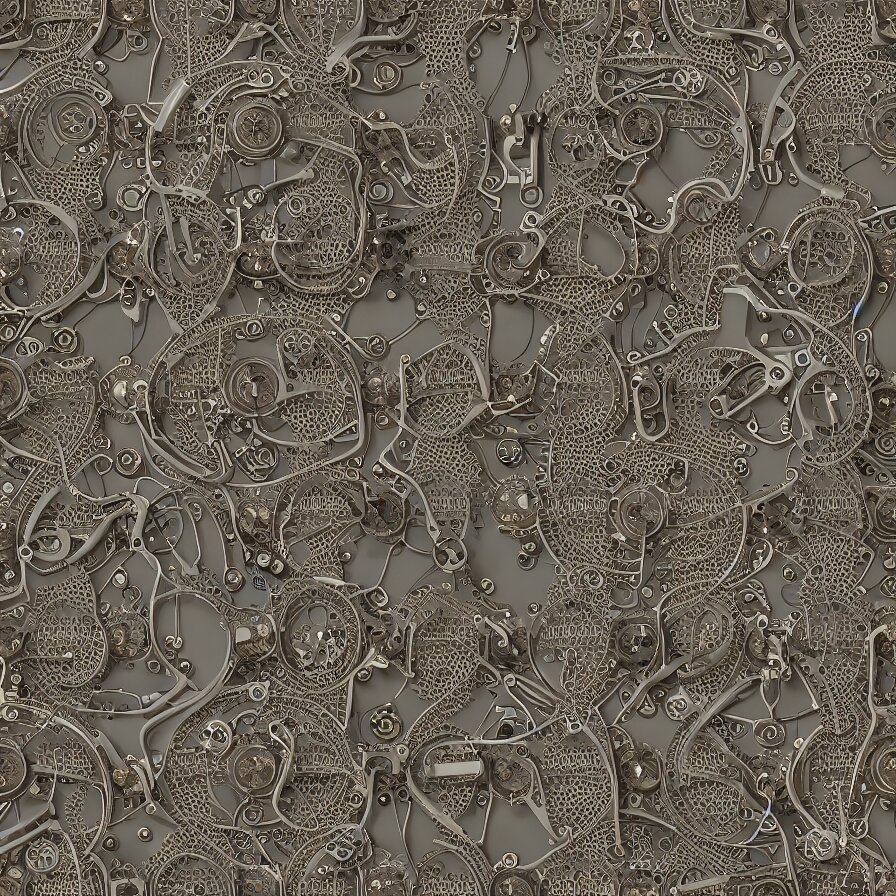 Lexica - Seamless pattern of steampunk cybernetic biomechanical robotic ...