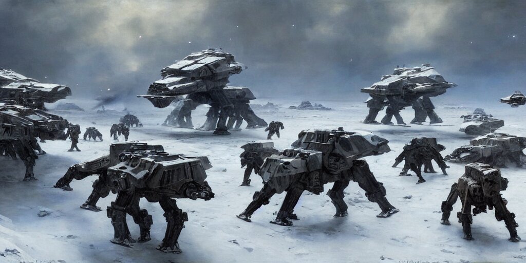 Lexica - The battle of hoth, rebel soldiers fighting enormous imperial ...