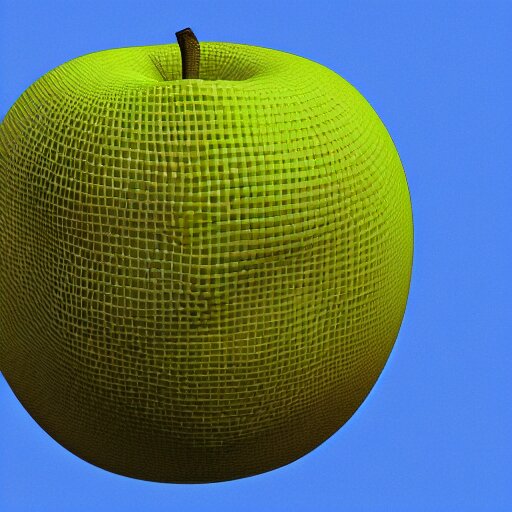 Lexica - A 3D apple made of polygons, virtual apple, polygonal apple ...