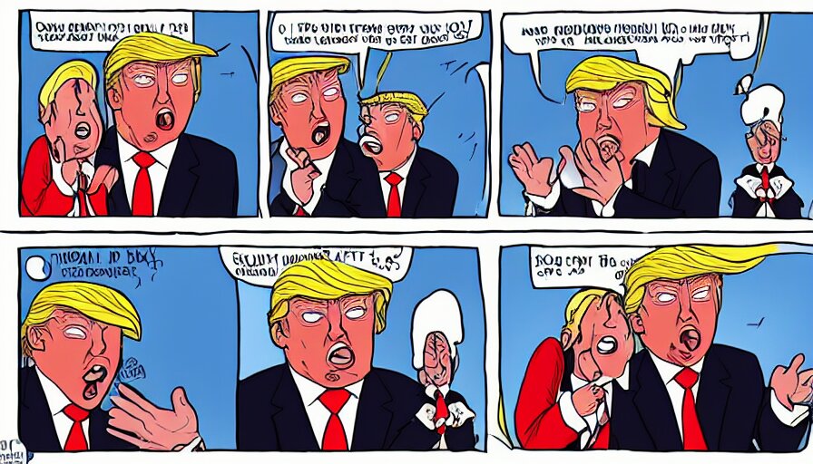 Lexica - Donald trump crying like a baby, political illustration, comic ...