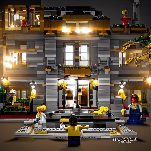 mara - a - lago fbi raid lego set, photorealistic, studio lighti ...