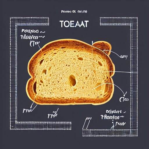 Lexica - A piece of toast is in the style of a circuit diagram, product ...