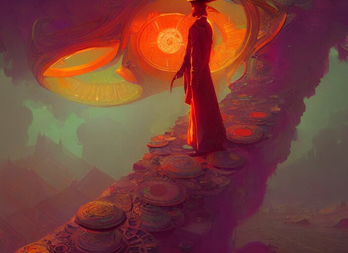 Lexica - A psychedelic challis clockwork behir , vibrant color scheme ...