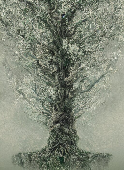 Lexica - Detailed concept art pastel painting of a tree in full ...